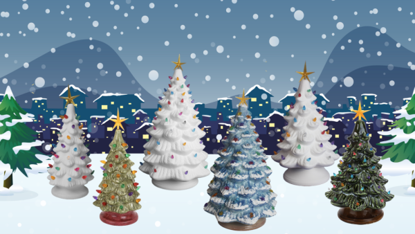 HAPPY LITTLE TREES – VINTAGE CERAMIC TREE (LIGHT UP) PAINTING EVENT ...
